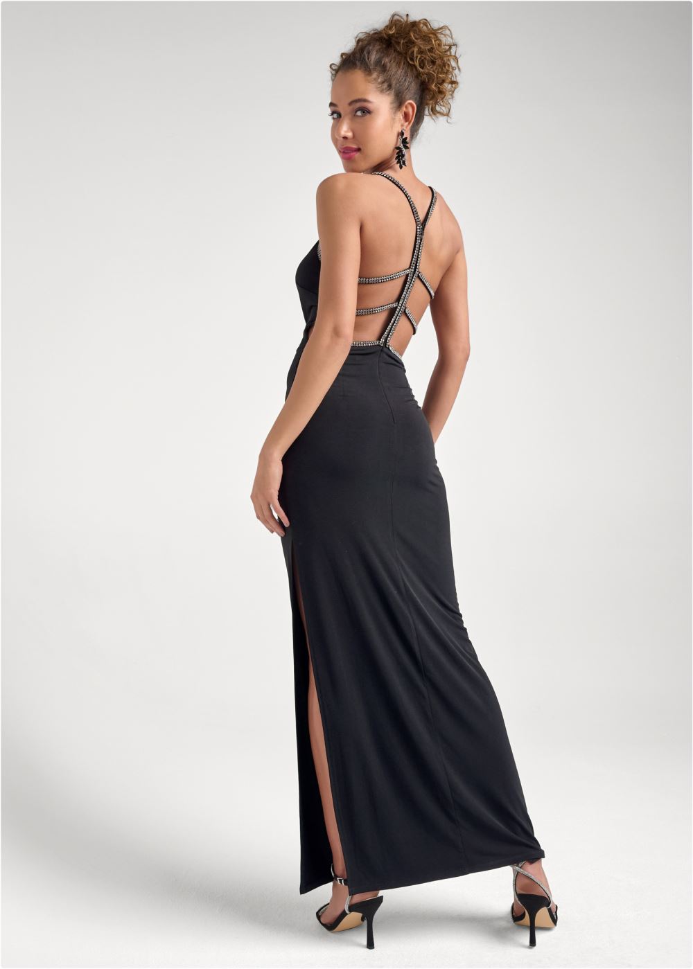 Venus Embellished Cutout Gown - Black [Venus Clothing 0521] - $35.40 ...