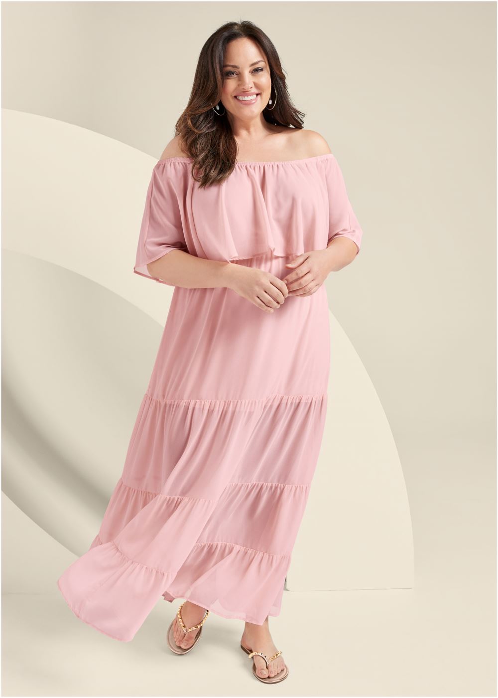 Venus Plus Size Tiered Maxi Dress [Venus Clothing 2824] - $20.40 ...