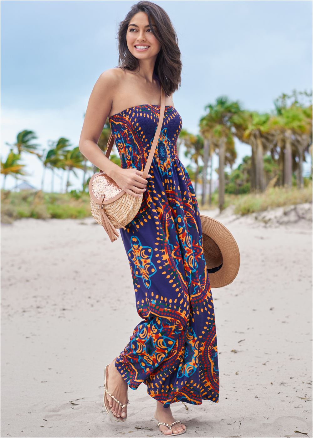 Venus Maxi Dress in Navy Multi [Venus Clothing 5884] - $20.40 : Venus ...